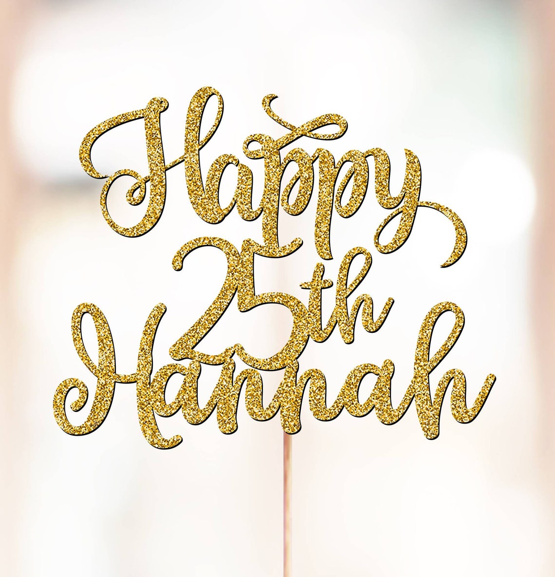 Personalised Custom 25th Birthday Cake Topper Party - Etsy UK