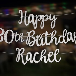 Personalised Custom 30th Birthday Banner Party Decorations ANY AGE 21st ...