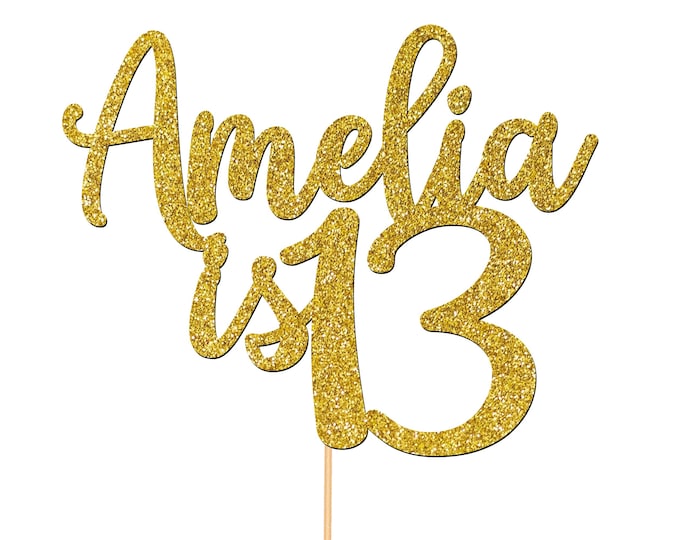13th Birthday Cake Topper/thirteen Age Number Cake Topper/ 13th Cake ...