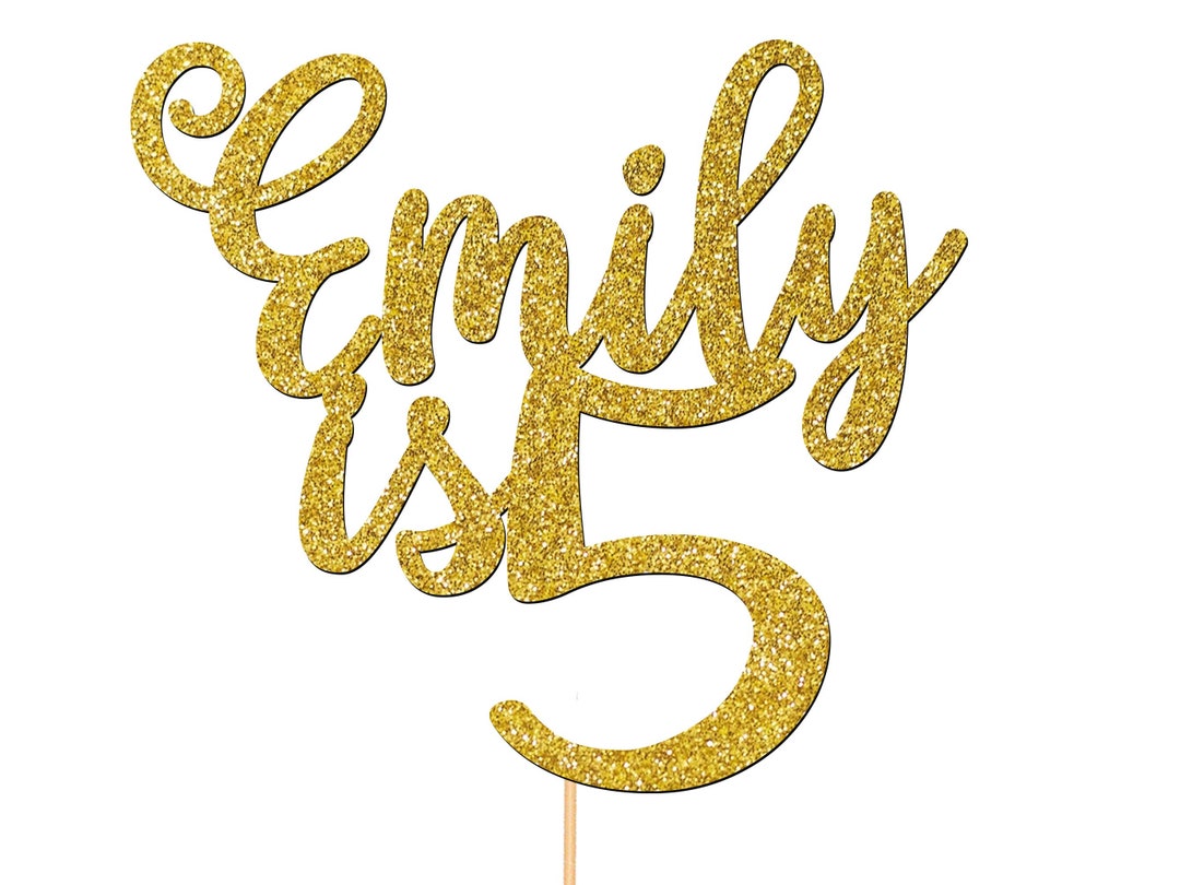 Personalised Custom 5th Birthday Cake Topper Party Decorations ANY NAME ...