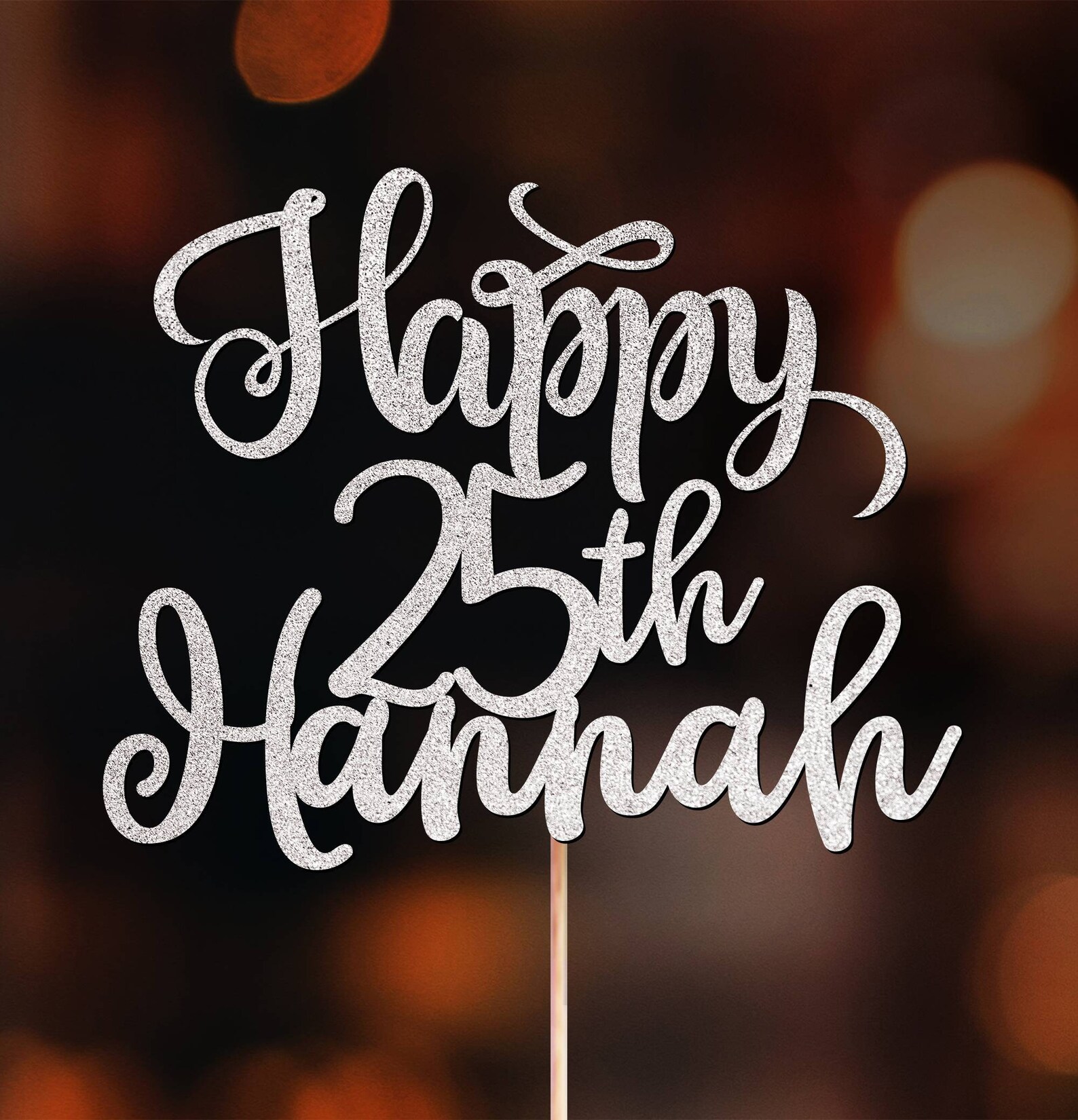 Personalised Custom 25th Birthday Cake Topper Party - Etsy UK