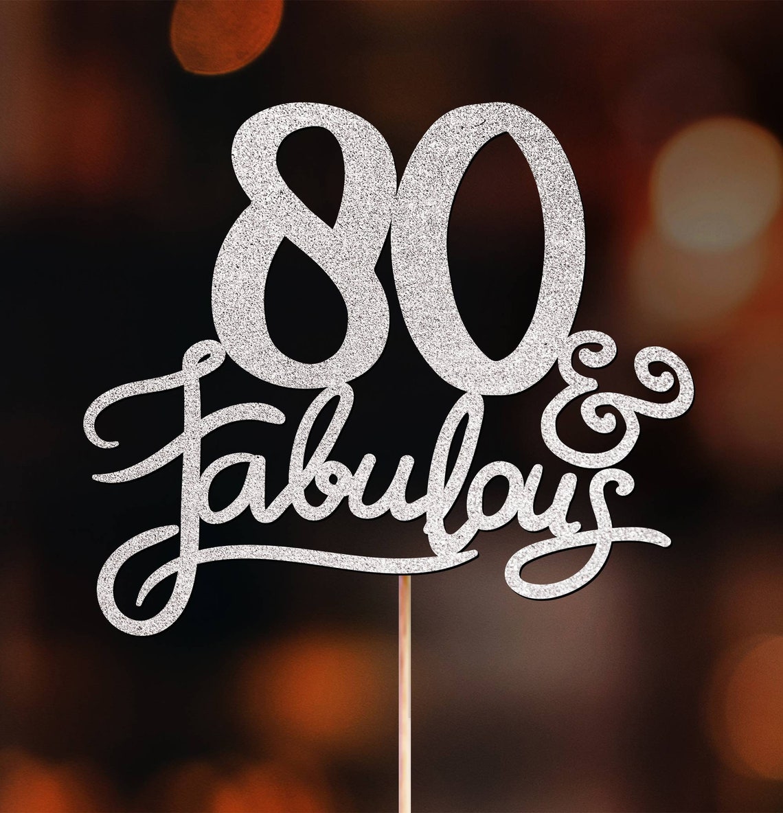 Personalised Custom 80th Birthday Cake Topper Party | Etsy