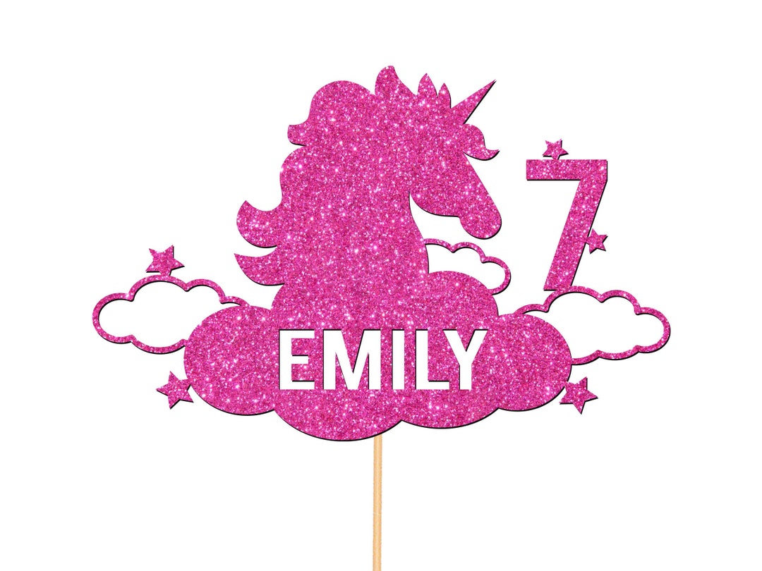 Custom 7th Birthday Cake Topper Personalised Name Cake Decorations for ...
