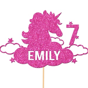 Custom 7th Birthday Cake Topper Personalised Name Cake - Etsy