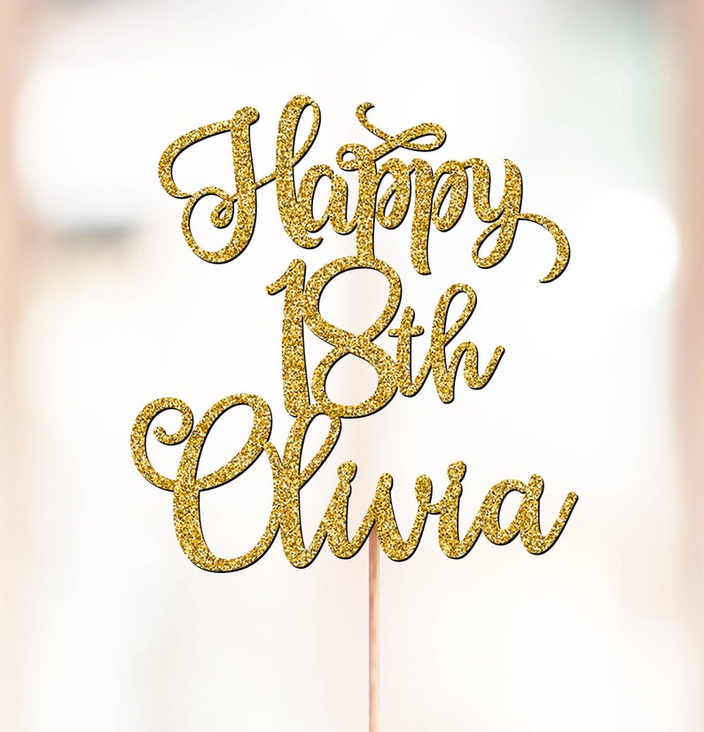 Personalised Custom 18th Birthday Cake Topper Party - Etsy UK