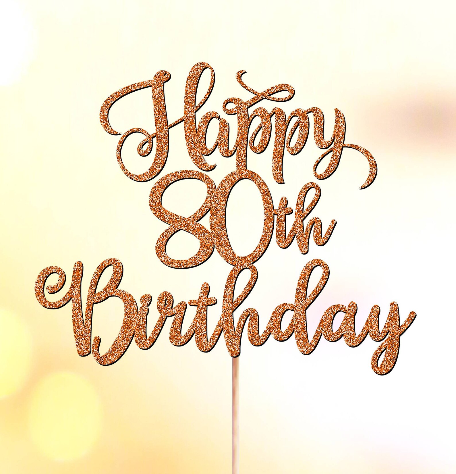 Personalised Custom 80th Birthday Cake Topper Party - Etsy