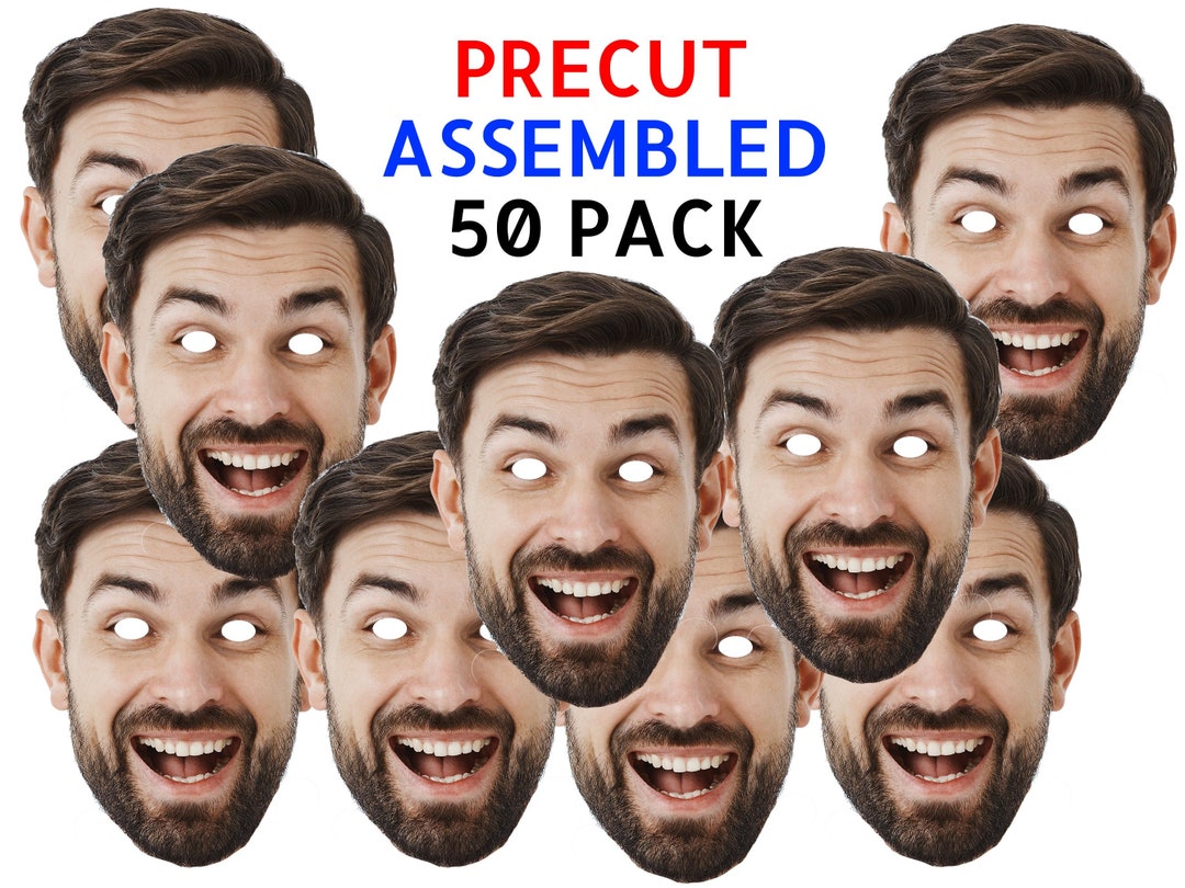 Custom Photo Face Masks Personalised Fan Face Cutout Head on A Stick ...