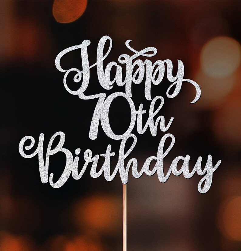 Personalised Custom 70th Birthday Cake Topper Party | Etsy