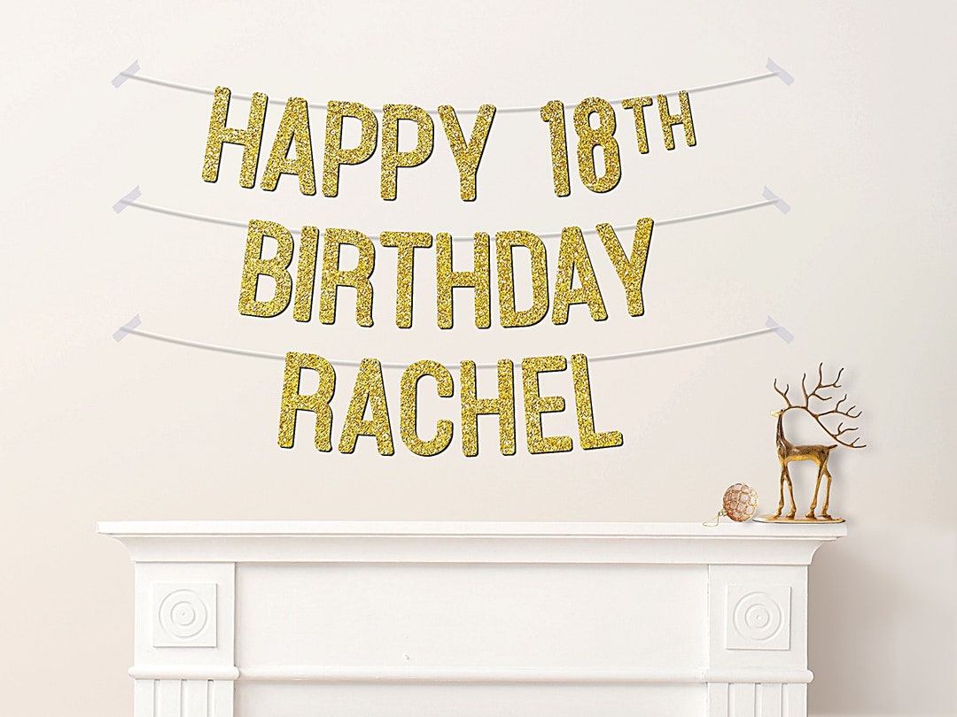 Custom 18th Birthday Banner Personalised Words Party Decorations for ...