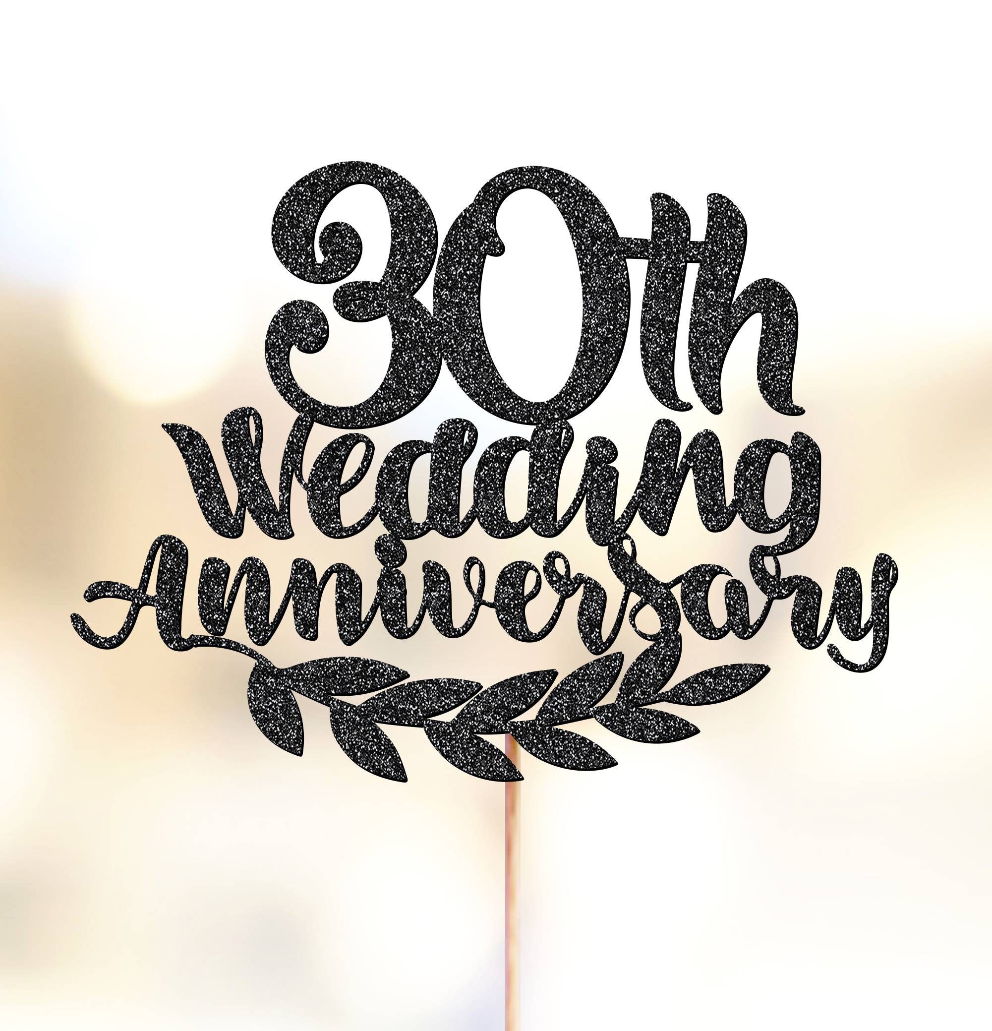 Personalised Custom 30th Wedding Anniversary Cake Topper Party | Etsy