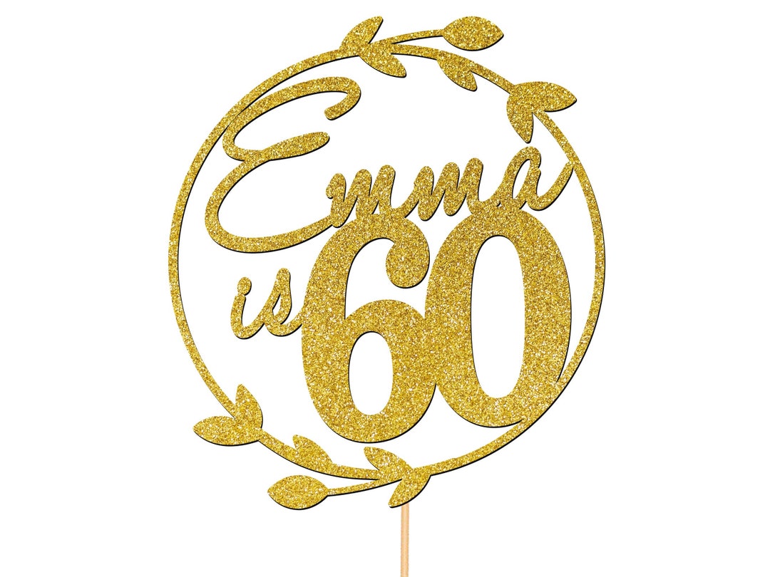 Personalised Custom Cake Topper 60th Birthday Cake Decorations Any Name ...