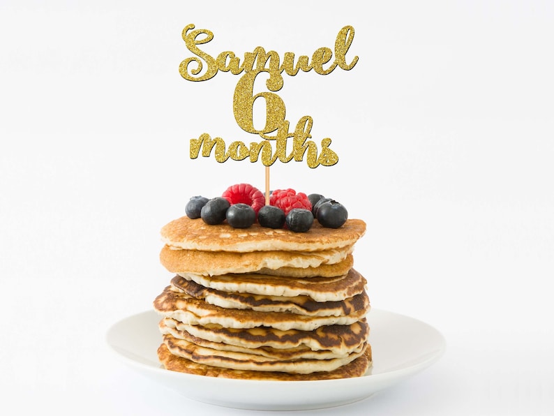 Personalised Custom 6 Months Birthday Cake Topper Party Decorations 6 ...