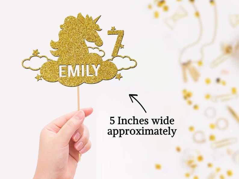 Custom 7th Birthday Cake Topper Personalised Name Cake Decorations for ...