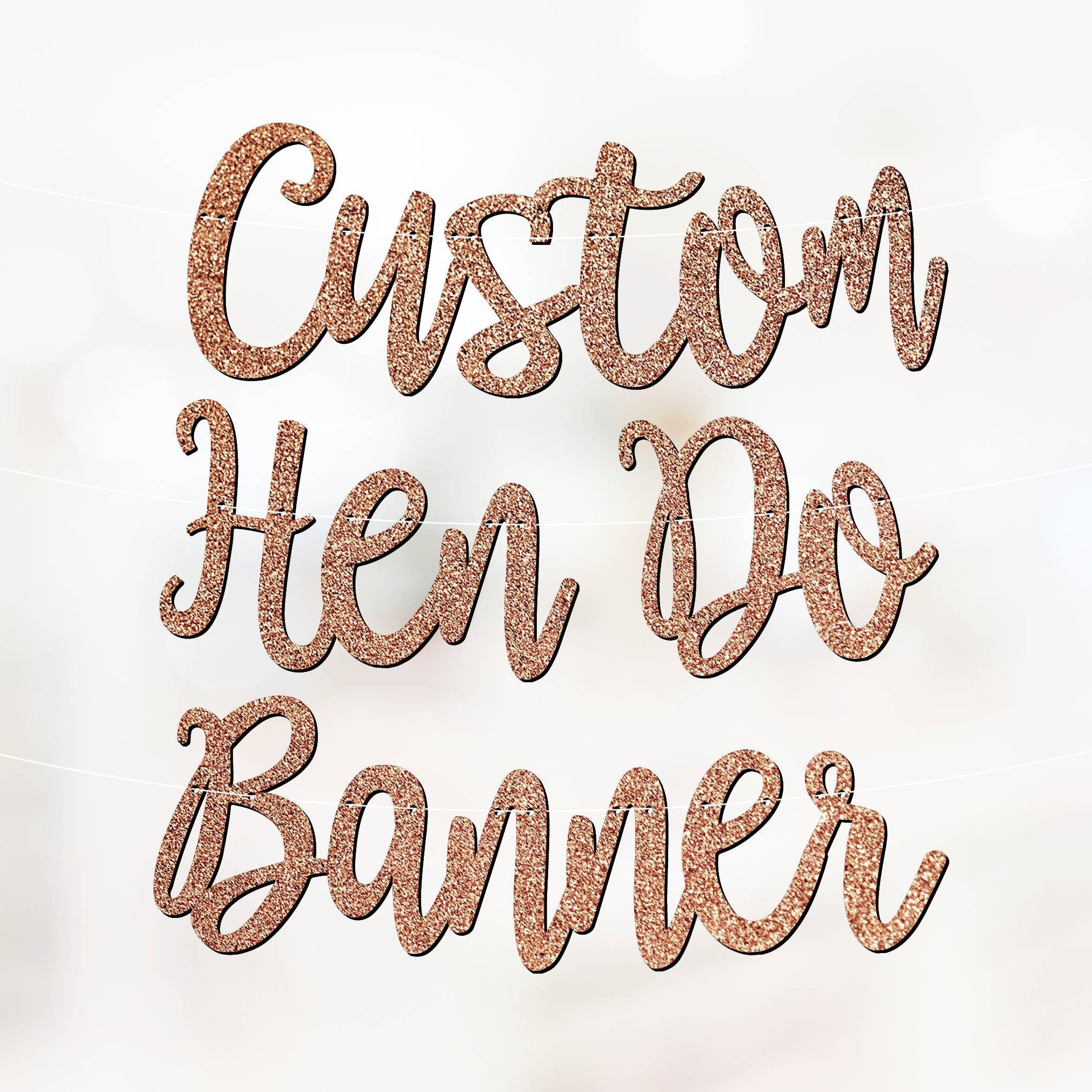 Personalised Custom Hen Do Party Banner Party Decorations Rose | Etsy