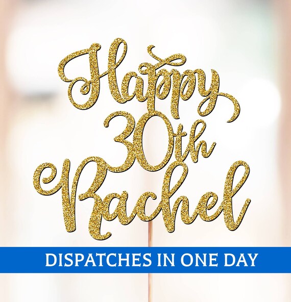 Personalised Custom 30th Birthday Cake Topper Party | Etsy