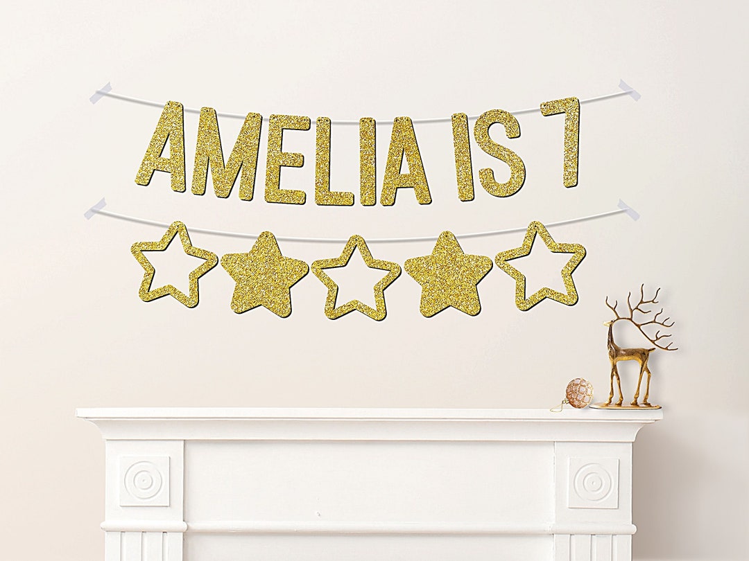 Custom 7th Birthday Banner Personalised Words Party Decorations for ...