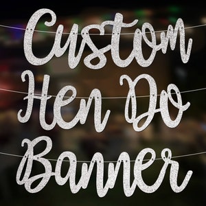 Personalised Custom Hen Do Party Banner Party Decorations Gold P1152 - Etsy