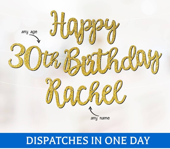 Personalised Custom 30th Birthday Banner Party Decorations ANY | Etsy UK