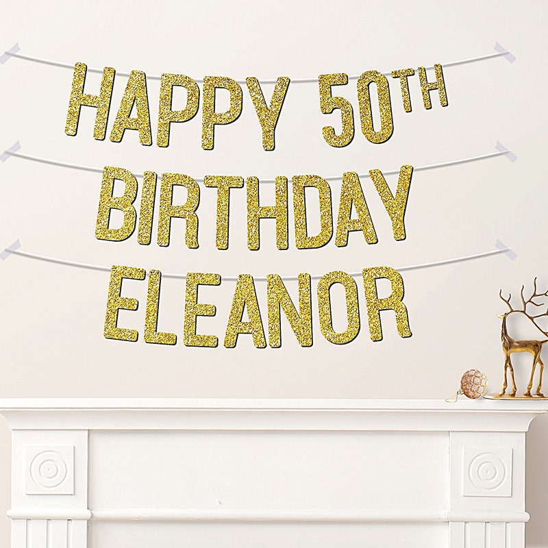 50th Birthday Banner - Etsy