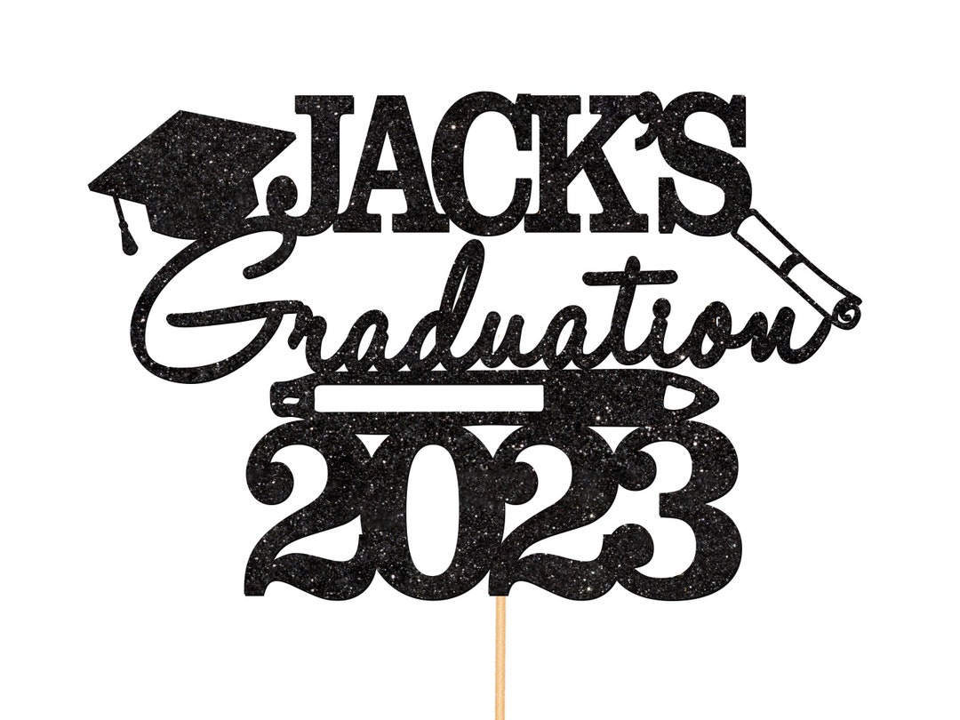 Custom Graduation Cake Topper Personalised Name Cake Decorations for ...