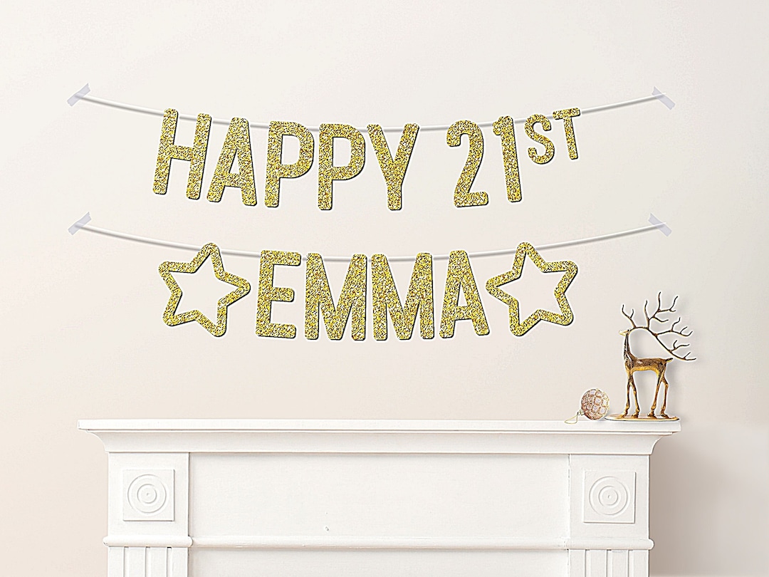 Custom 21st Birthday Banner Personalised Words Party Decorations for ...