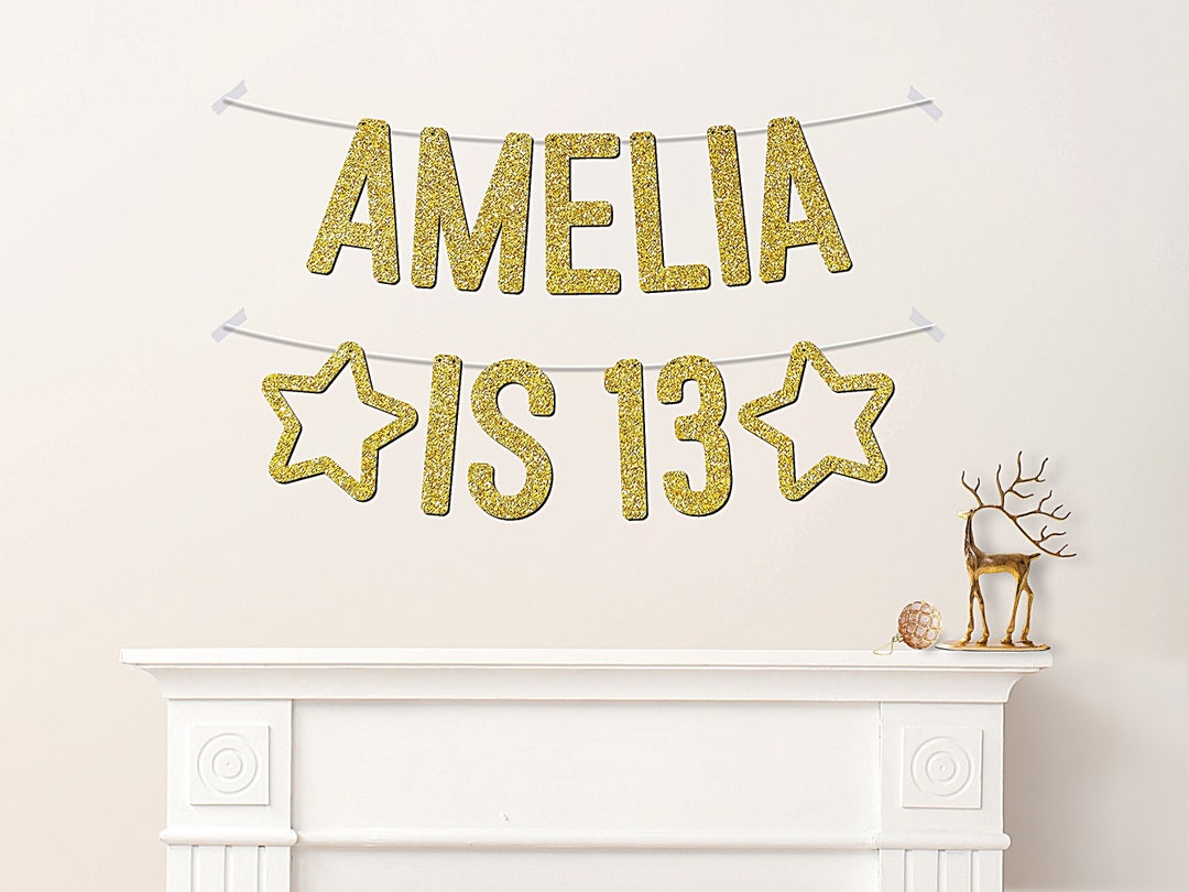 Custom 13th Birthday Banner Personalised Words Party Decorations for ...