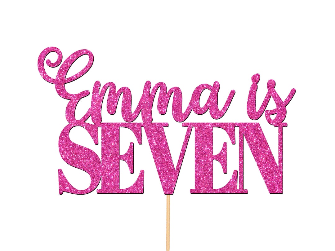 Custom 7th Birthday Cake Topper Personalised Name Cake Decorations for ...