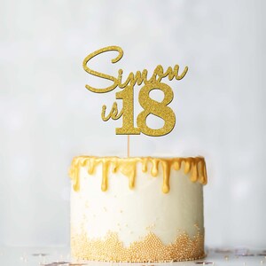Custom 18th Birthday Cake Topper Personalised Name Cake - Etsy