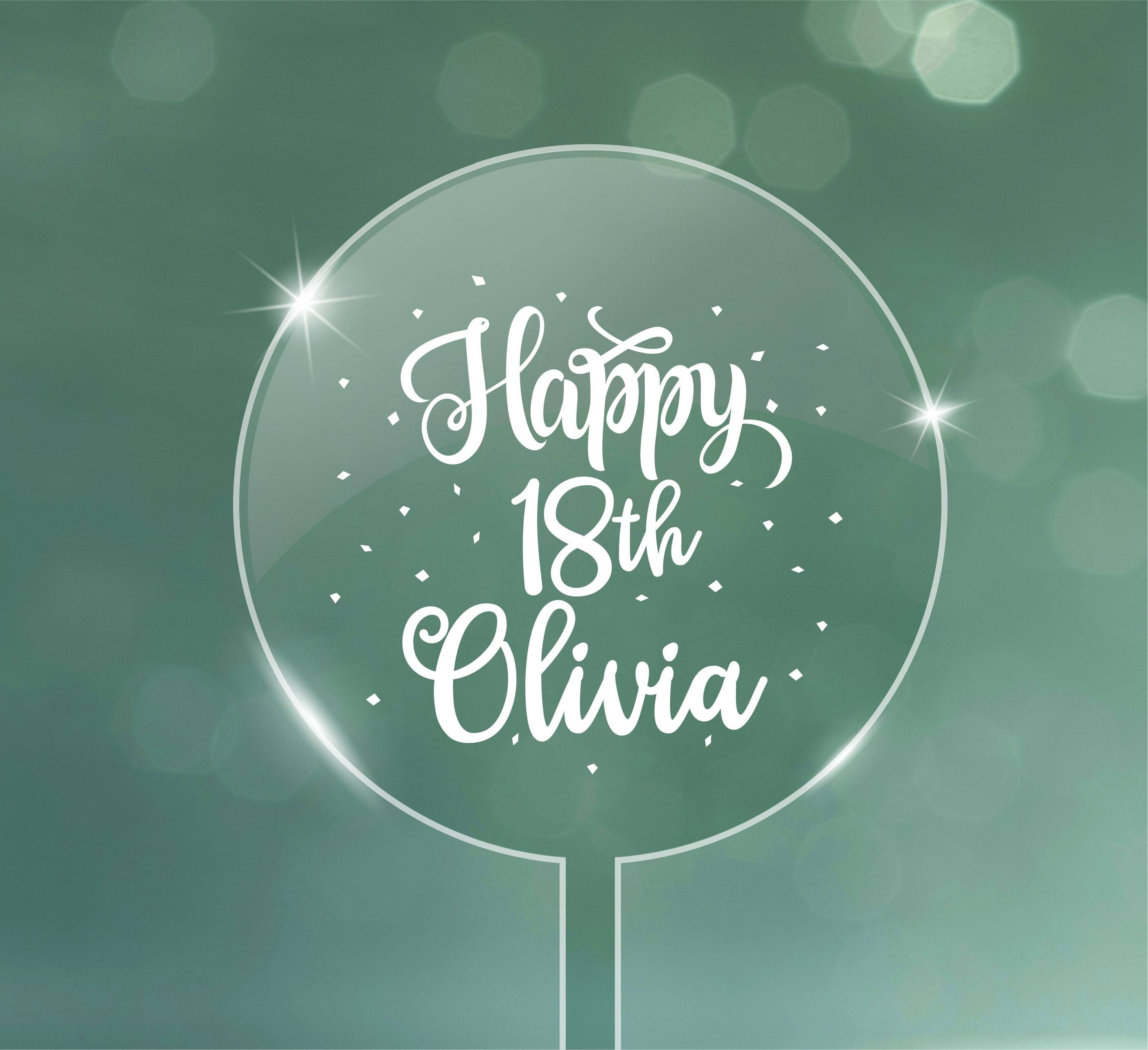 Acrylic Personalised Custom 18th Birthday Cake Topper Party Etsy