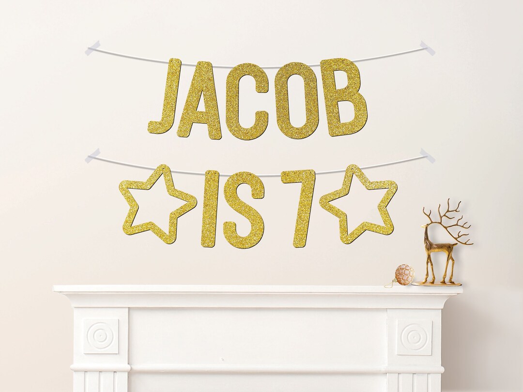 Custom 7th Birthday Banner Personalised Words Party Decorations for ...