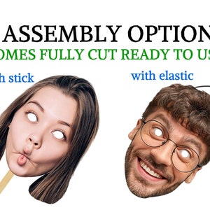 Custom Photo Face Masks Personalised Fan Face Cutout Head on A Stick ...