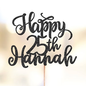 Personalised Custom 25th Birthday Cake Topper Party - Etsy UK