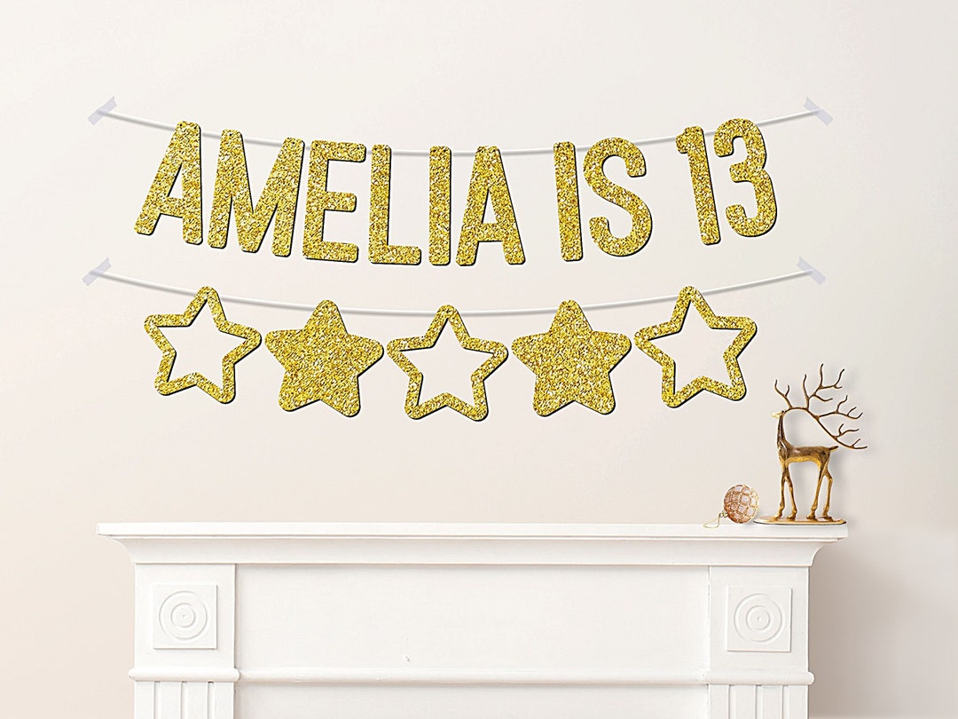 Custom 13th Birthday Banner Personalised Words Party Decorations for ...