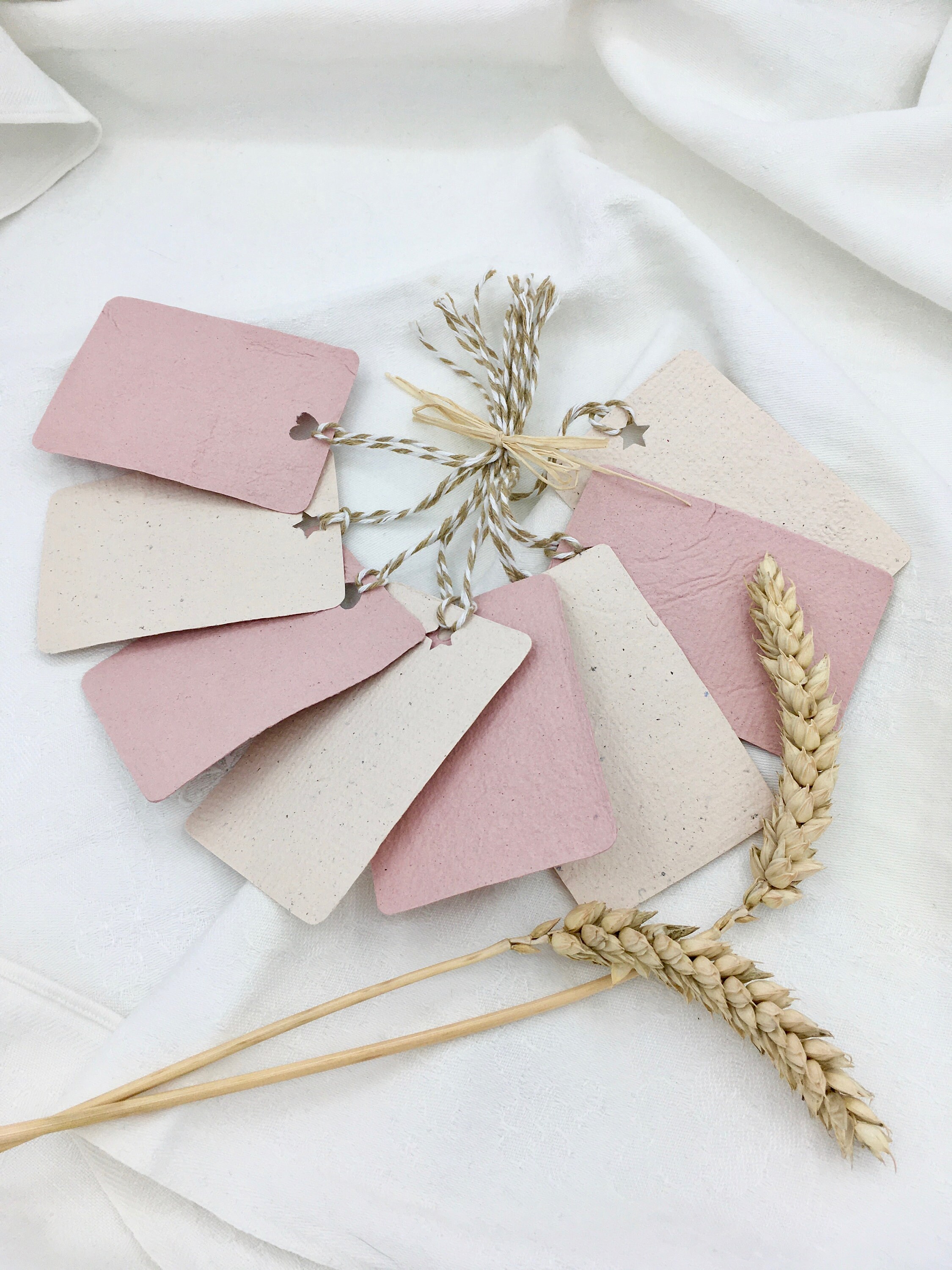 Name Gift Tags 8 Pack Recycled Handmade Paper Plant Dyed - Etsy