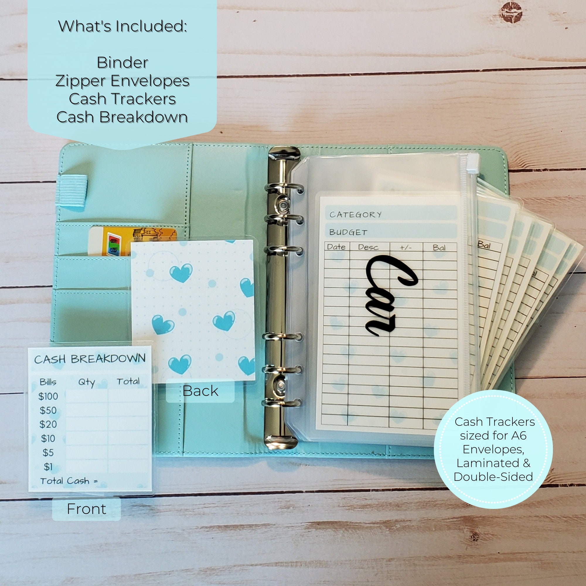 Budget Binder, Cash Envelope System, Cash Stuffing, A6 Binder, Cash ...