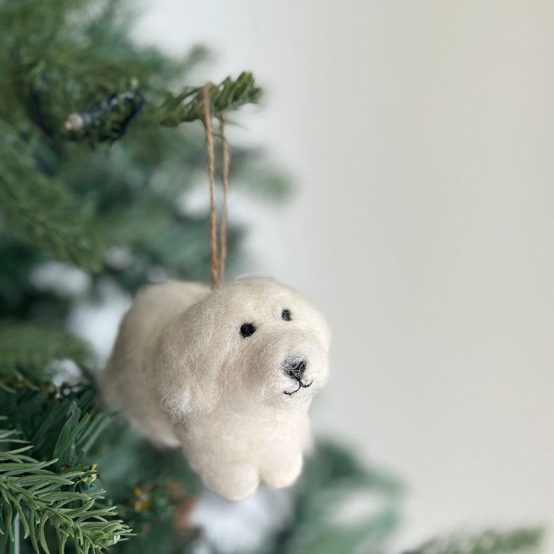 Felt Maltese Ornament, Tree Hanging Decoration - Etsy