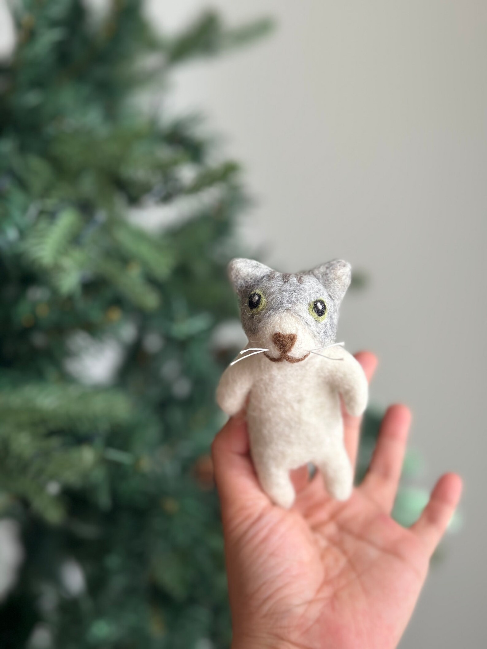 Cat Felt Finger Puppet, Tabby Cat, Needle Felted Finger Puppet, Waldorf ...