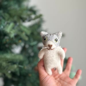Cat Felt Finger Puppet, Tabby Cat, Needle Felted Finger Puppet, Waldorf ...