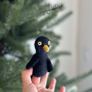 Black Raven Finger Puppet, Waldorf Inspired Toys *sale* - Etsy