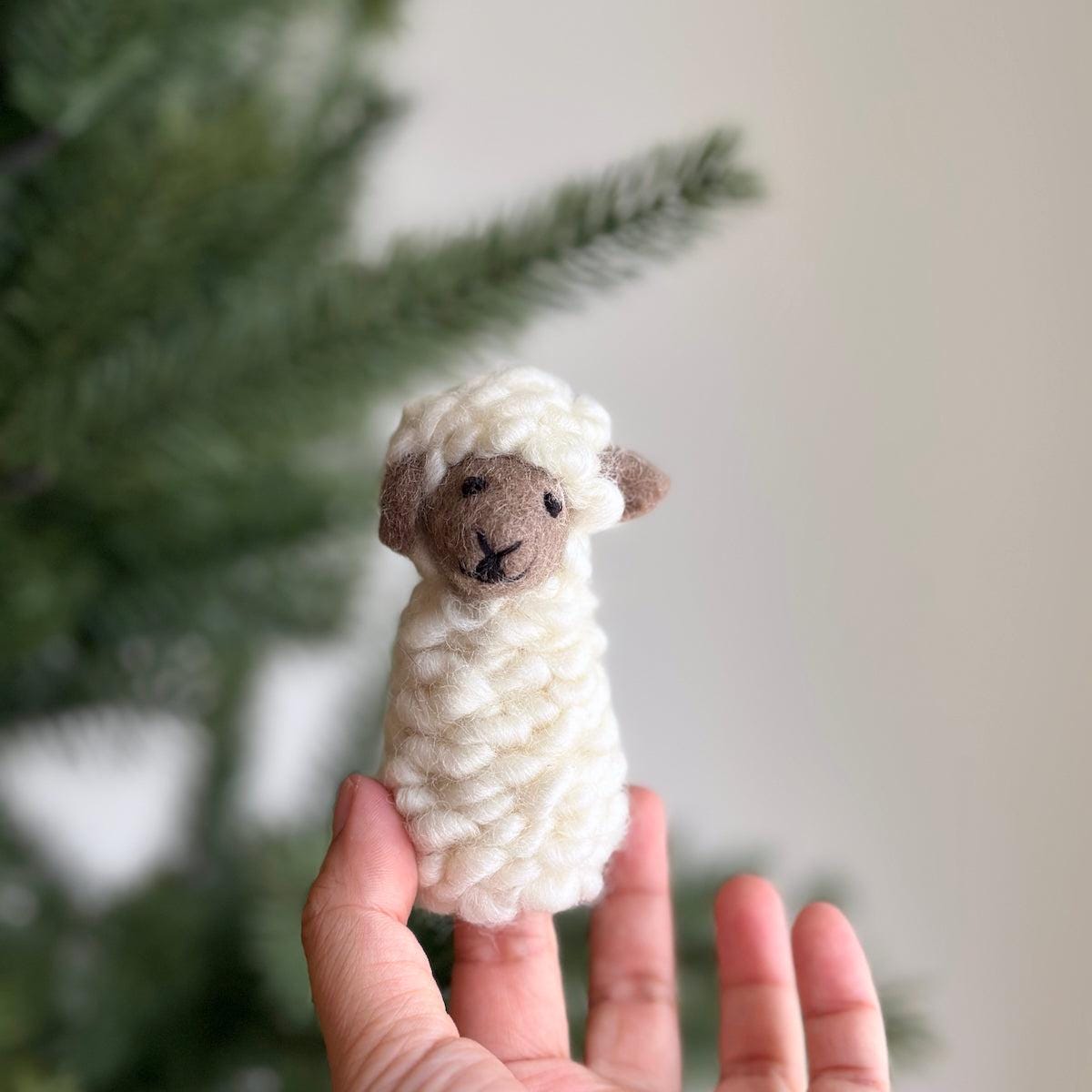 Sheep Felt Finger Puppet, Needle Felted Finger Puppet, Waldorf Toy ...