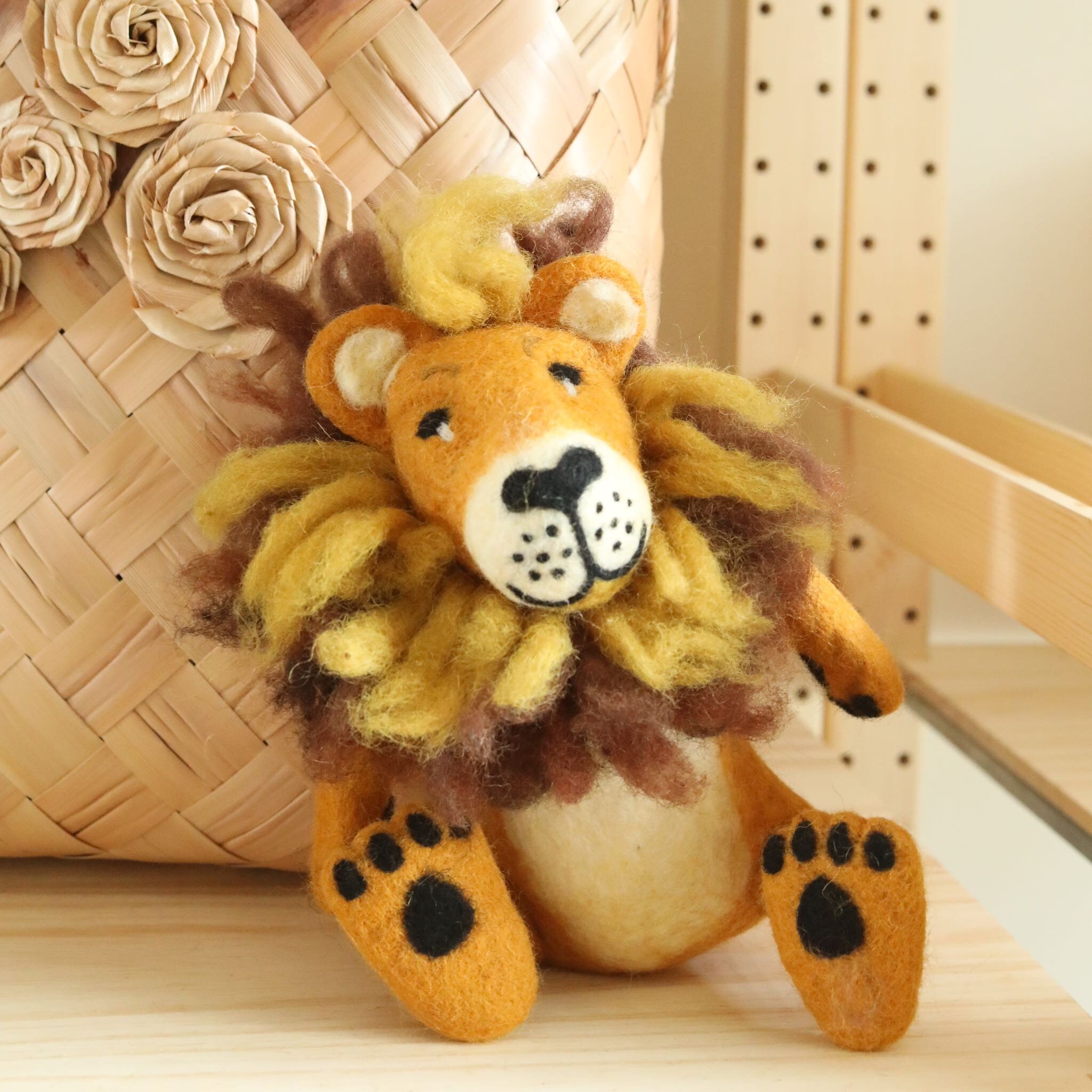 Felt Lion Needle Felt Animal Lion King Toy Simba Toy | Etsy