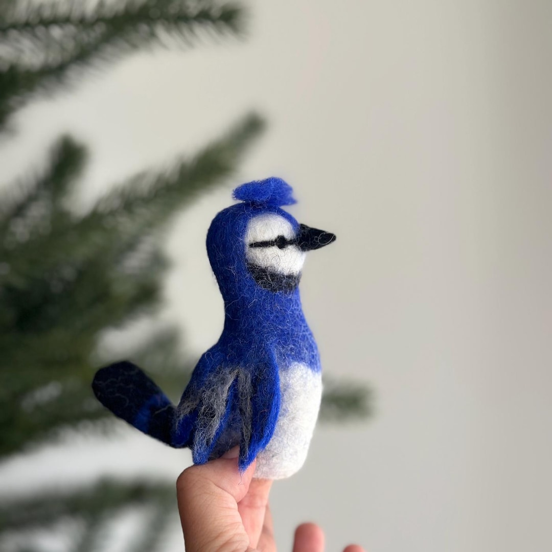 Felt Blue Jay Finger Puppet, Wardolf Inspired Toy, Pretend Play - Etsy