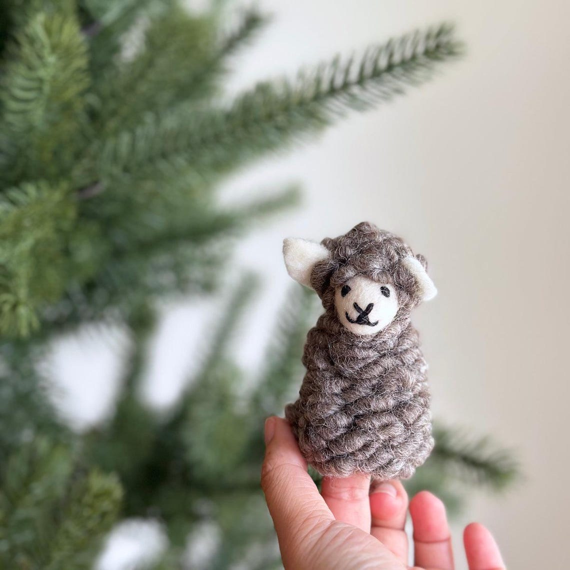 Sheep Felt Finger Puppet, Needle Felted Finger Puppet, Waldorf Toy ...