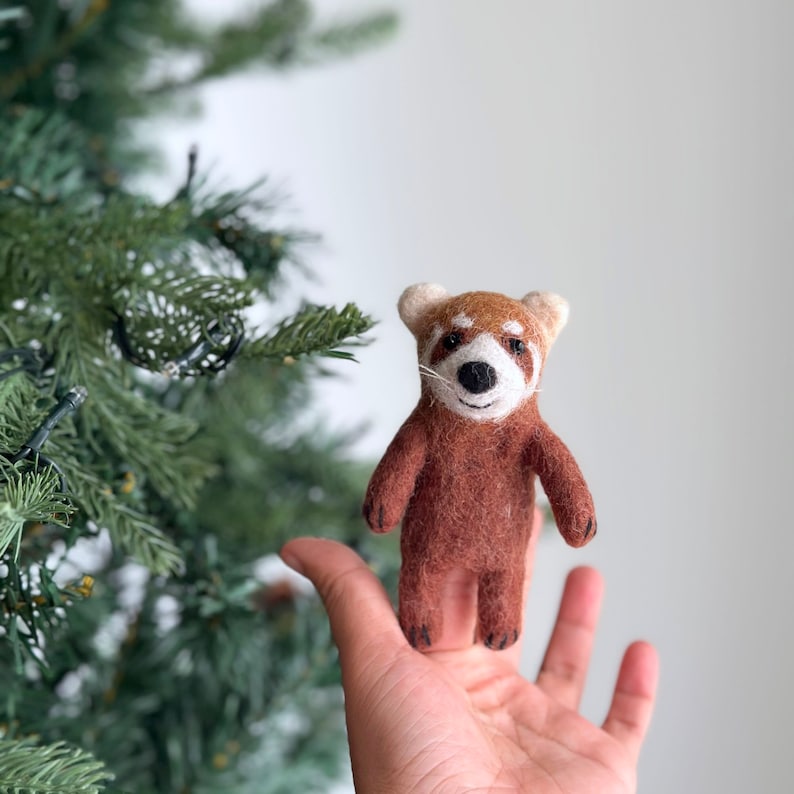 Forest Animal Finger Puppet Set, Needle Felted Woodland Animal Toy ...