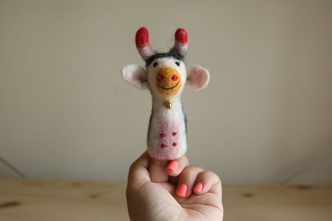 Milk Cow Finger Puppet, Newborn Photo Prop, Baby Shower's Gift, Mother ...