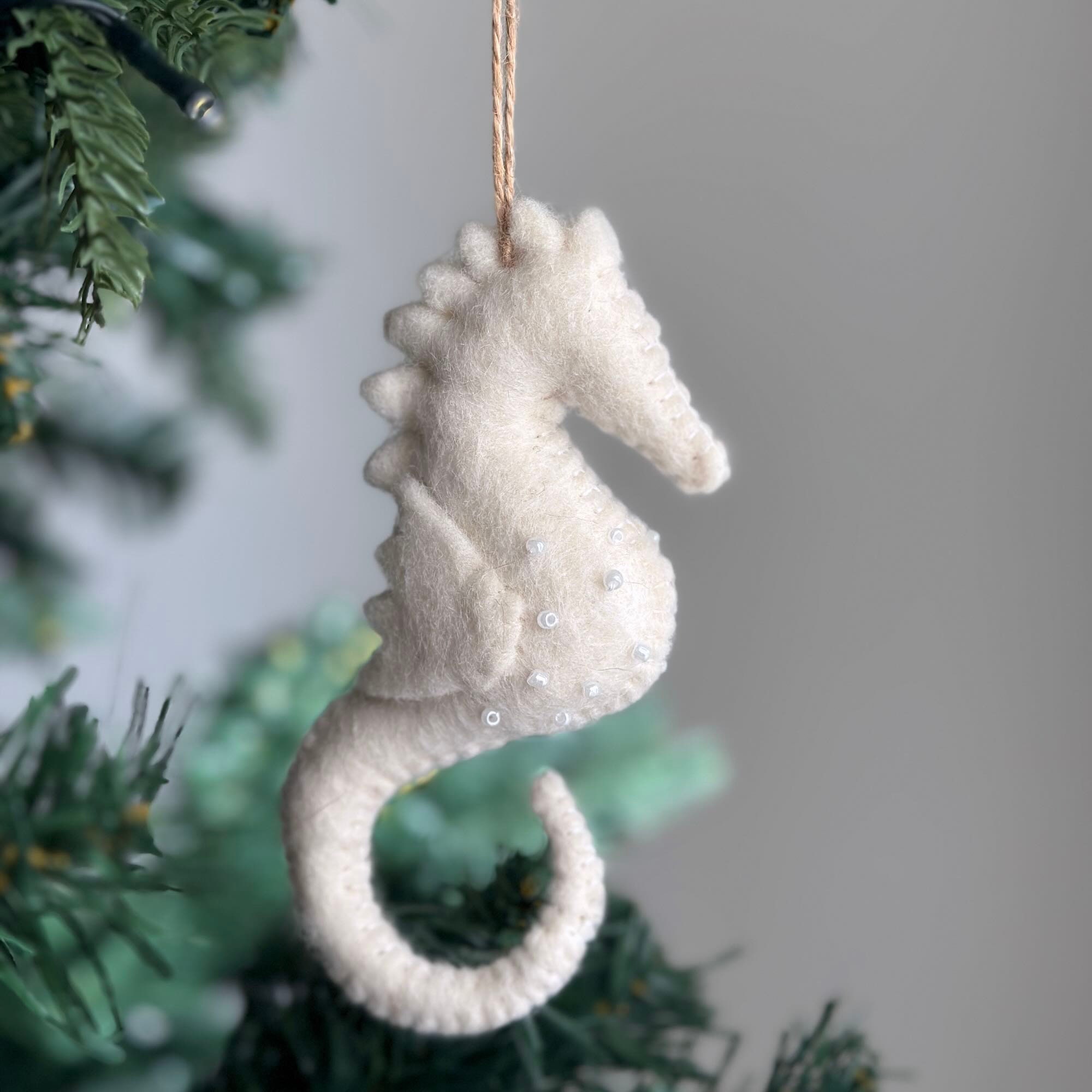 Felted Seahorse Christmas Ornament, Wool Tree Hanging Decoration - Etsy