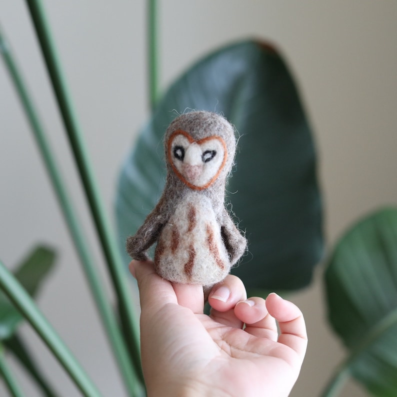 Forest Animal Finger Puppet Set, Needle Felted Woodland Animal Toy ...
