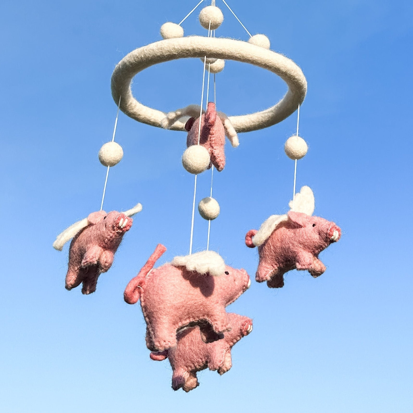 Flying Pig Baby Mobile, Pink Pig Mobile, Barnyard Baby Mobile for ...