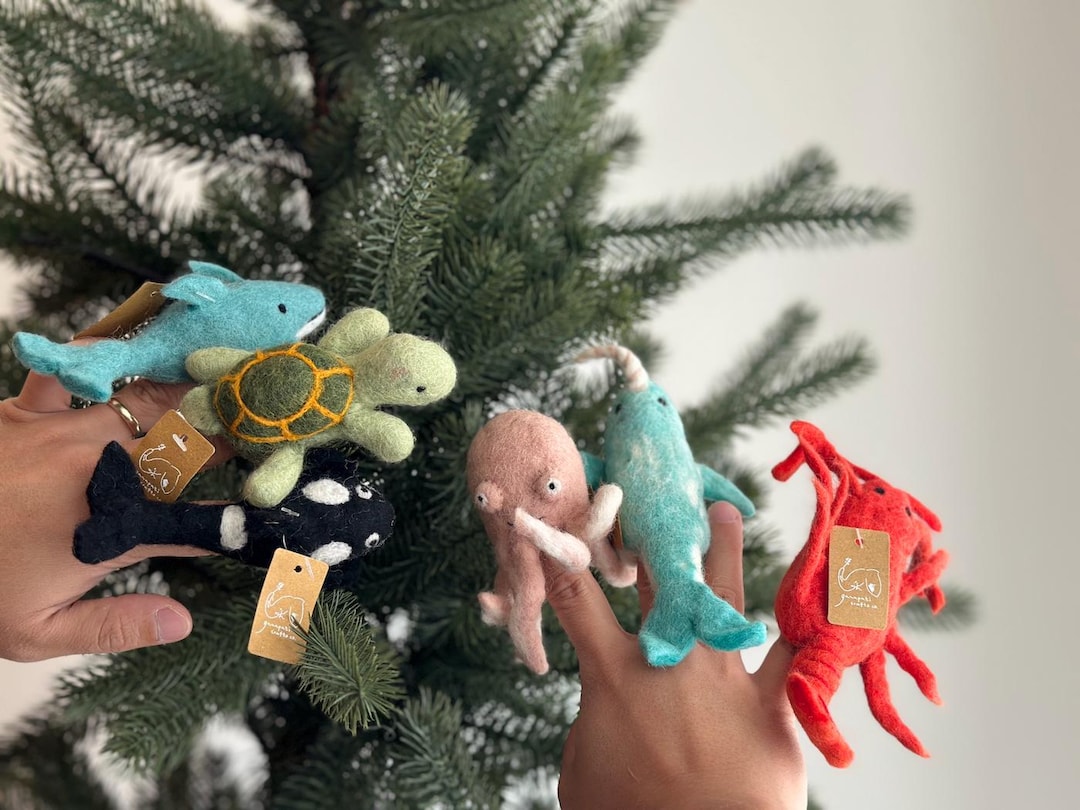 Sea Animal Finger Puppets Set of 6 - Dolphin Finger Puppet, Felt Turtle ...
