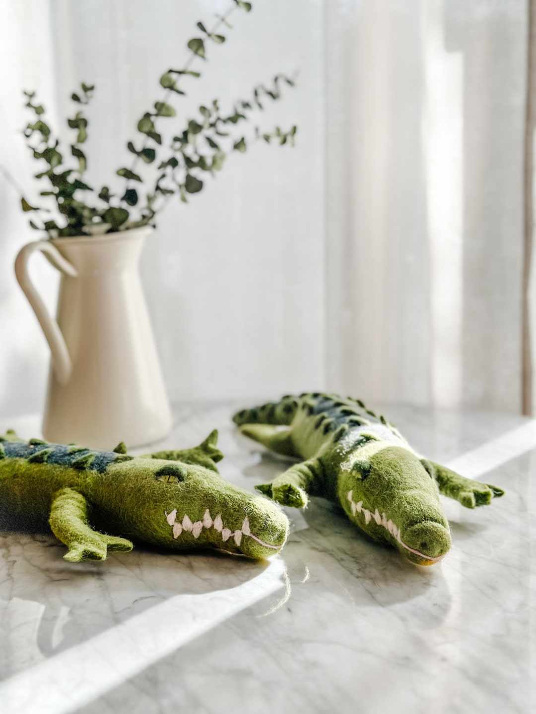 Crawling Gator, Needle Felt Animal, Alligator Toy, Crocodile Figurine ...